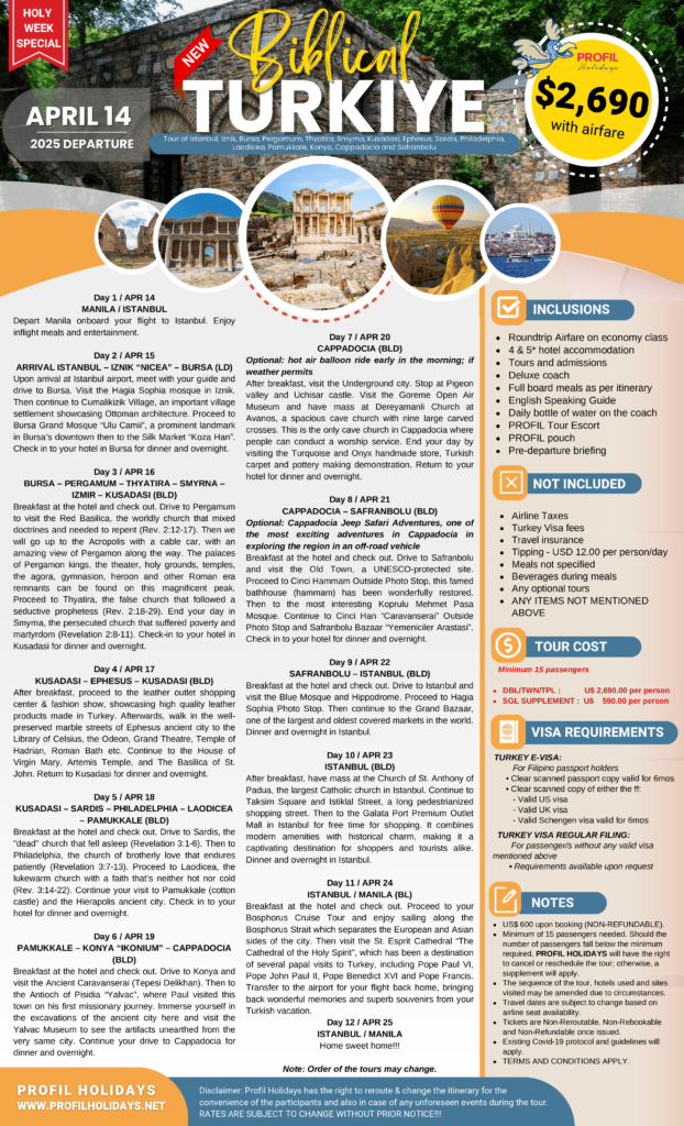 BIBLICAL TURKIYE - Profil Holidays